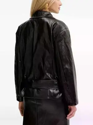 HAVEONE Belted Zip-up Jacket - Black