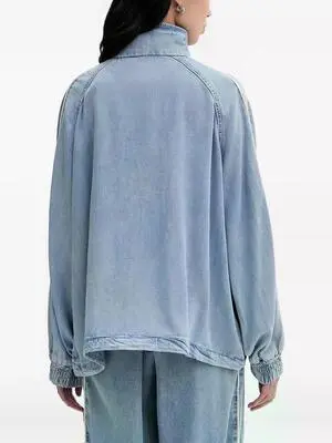 GESTUZ Gzsea Logo-embroidered High Neck Zip-up Jacket
