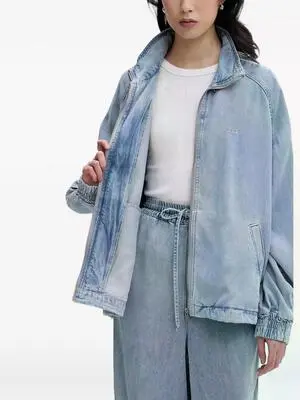 GESTUZ Gzsea Logo-embroidered High Neck Zip-up Jacket