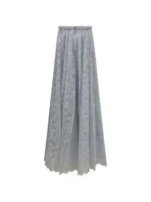 Zimmermann Metallic Lace Maxi Dress - Silver
