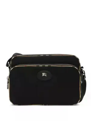 Burberry Check Trim Crossbody Bag - Black