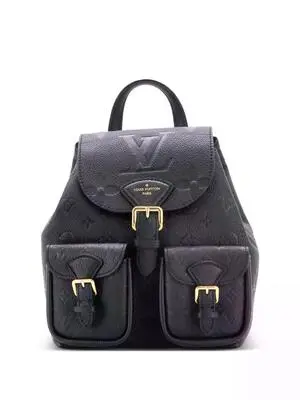 LOUIS VUITTON Monogram Empreinte Leather Backpack - Black