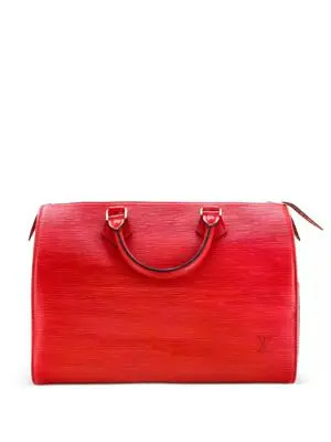 LOUIS VUITTON Speedy 30 Epi Leather Satchel - Red