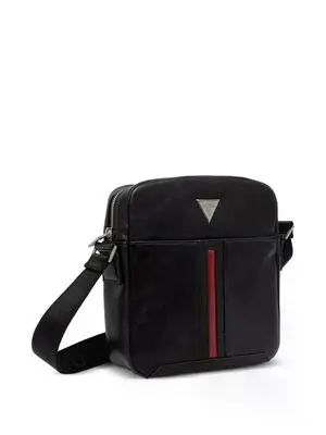 Guess Logo Plaque Striped Belt Bag