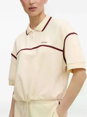 Guess Drawstring Hem Polo Top