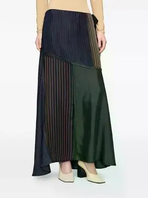 MAISON MARGIELA Patchwork Maxi Skirt - Blue