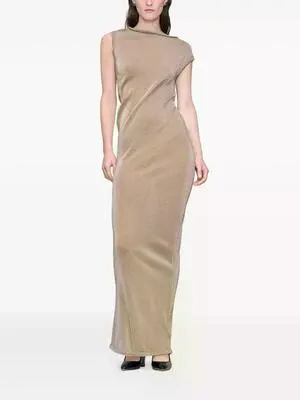 MAISON MARGIELA Shimmer-knit Draped Maxi Dress