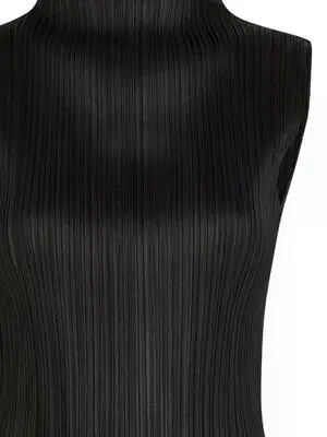 Issey Miyake Pleated High-neck Sleeveless Top