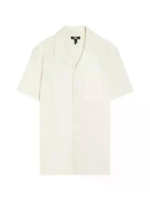 Paige Oliver Short-sleeved Ribbed-knit Shirt - Neutrals