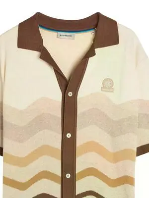 SANDBANKS Chevron-knit Short-sleeve Sweater