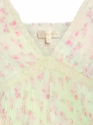 LoveShackFancy Alonna Floral-print Mini Dress - Neutrals