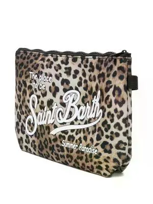 MC2 SAINT BARTH Leopard-print Clutch Bag