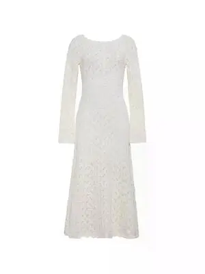 Cara Cara Pointelle-knit Scalloped Dress