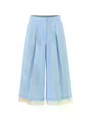 Viktor & Rolf Striped Pleated Wide-leg Trousers