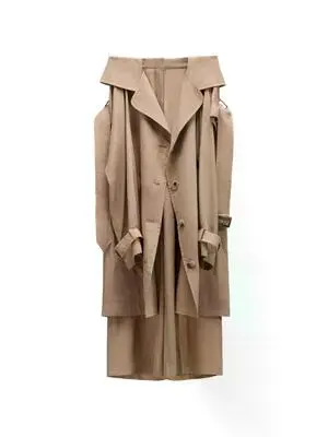 Viktor & Rolf Beige Layered Wide Leg Trousers