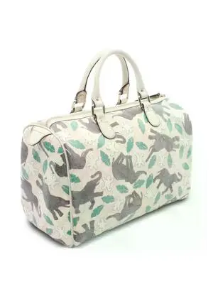 Gucci Gg Supreme Elephant Boston Bag - Neutrals