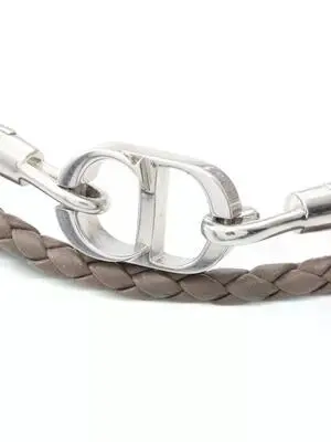 Dior Cd Icon Braided Bracelet - Silver