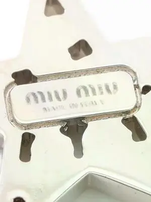 Miu Miu Star Rhinestone Faux Pearl Drop Earrings