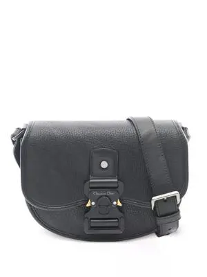 Dior Gallop Leather Messenger Bag - Black