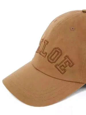 Chloé Logo Embroidered Cap - Neutrals
