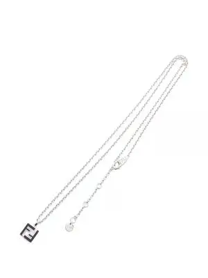 Fendi Ff Pendant Necklace - Silver