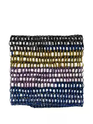 HOUSE OF THE VERY ISLANDS Drew Abstract-design Knitted Scarf - Blue