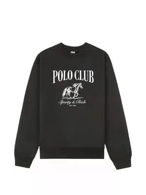 SPORTY & RICH Graphic Print Crew Neck Sweater