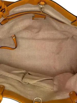 Gucci Canvas Craft Tote Bag