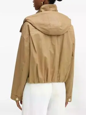 MORGAN Hooded Press-stud Jacket