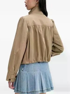Miss Sixty Gathered Button-up Trench Jacket