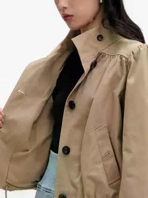 Miss Sixty Gathered Button-up Trench Jacket