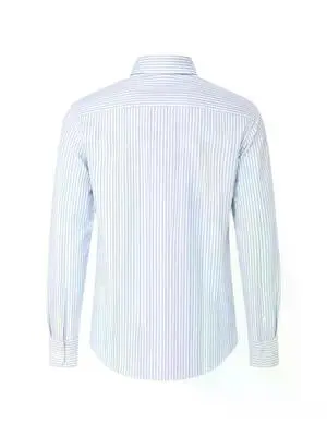 TRAIANO MILANO Vertical-stripe Long-sleeve Shirt - Blue