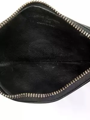 LOUIS VUITTON 2021-2026 Monogram Eclipse Reverse Taigarama Coin Card Holder - Black