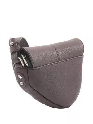 Dior Grained Leather Saddle Bag - Brown