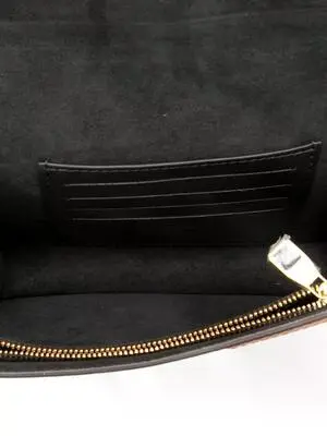 LOUIS VUITTON Monogram Reverse Dauphine Wallet On Chain Crossbody Bag - Brown