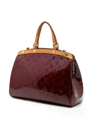 LOUIS VUITTON Monogram Vernis Brea Mm Satchel - Red