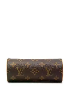 LOUIS VUITTON Monogram Papillon Pochette Handbag - Brown