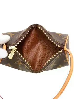 LOUIS VUITTON Monogram Papillon Pochette Handbag - Brown