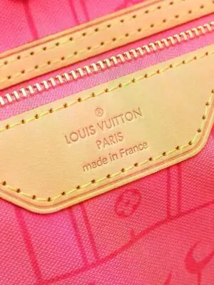 LOUIS VUITTON 2008 Monogram Roses Neverfull Mm Tote Bag - Brown