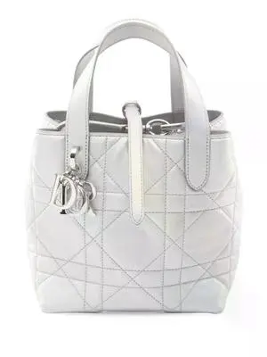 Dior Calfskin Macrocannage Toujours Tote Bag - Silver