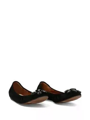 LANVIN Embroidered Ballet Flats