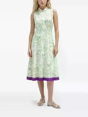 Shanghai Tang Mulberry Silk Maxi Dress - Neutrals