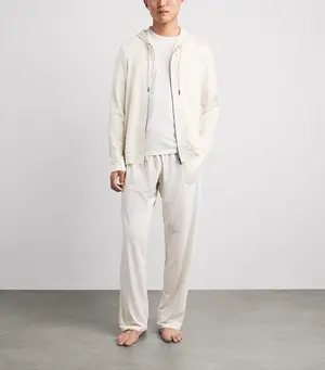 Derek Rose Micromodal Zip-up Hoodie