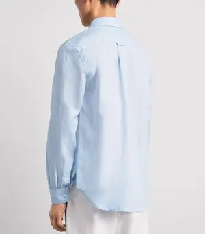 Derek Rose Linen Monaco Shirt - Blue