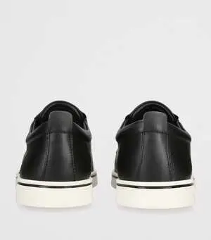 FERRAGAMO Leather Slip-on Sneakers - Black