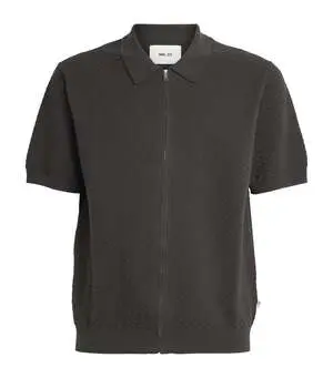 NN.07 Organic Cotton Zip-up Cardigan - Green