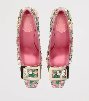 ROGER VIVIER Sequinned Belle Vivier Pumps - Pink