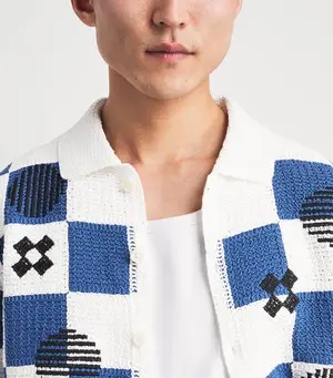 WAX LONDON Cotton Crochet Porto Shirt