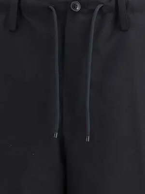 Dries Van Noten Wool Pants With Drawstring Waist - Black