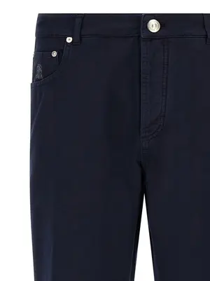Brunello Cucinelli Cotton Trousers - Black